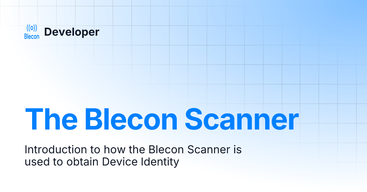 The Blecon Scanner | Developer