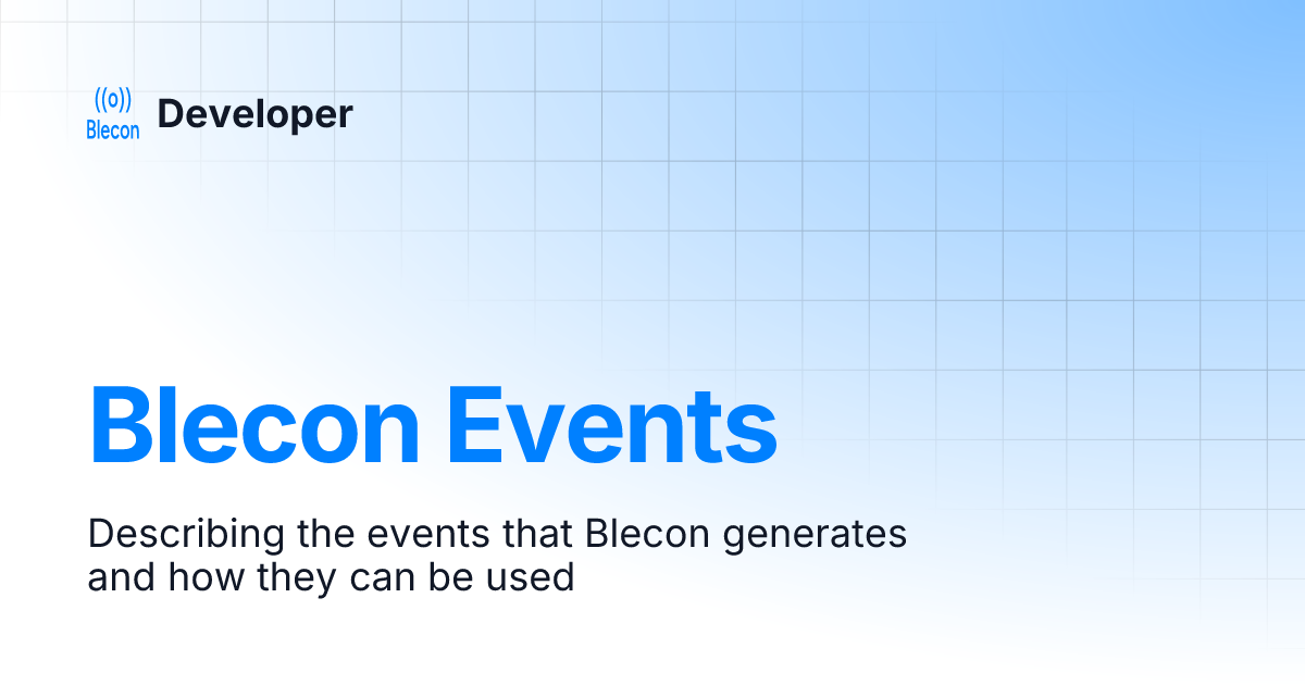 Blecon Events | Developer